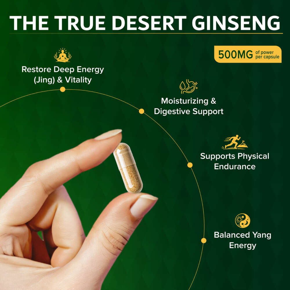 Cistanche Deserticola Capsules- True Rou Cong Rong 5:1 Extract (Not ...